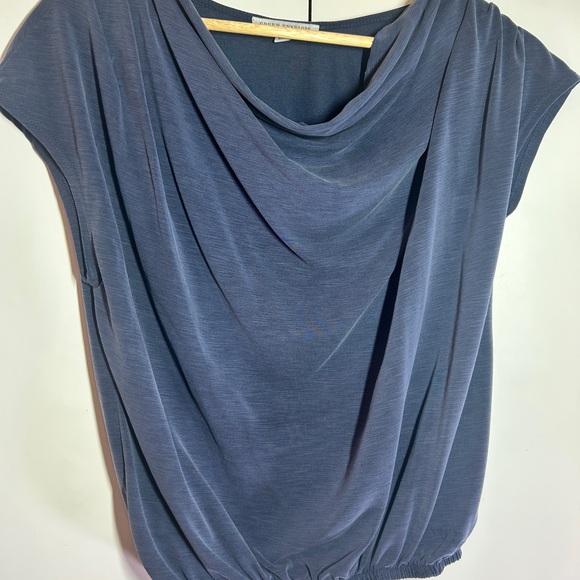 Green Envelope | Tops | Elegant Blue Drape Top | Poshmark